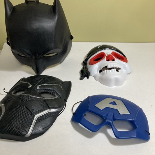 Four children’s mask Batman Captain America endgame black and a pirate ...
