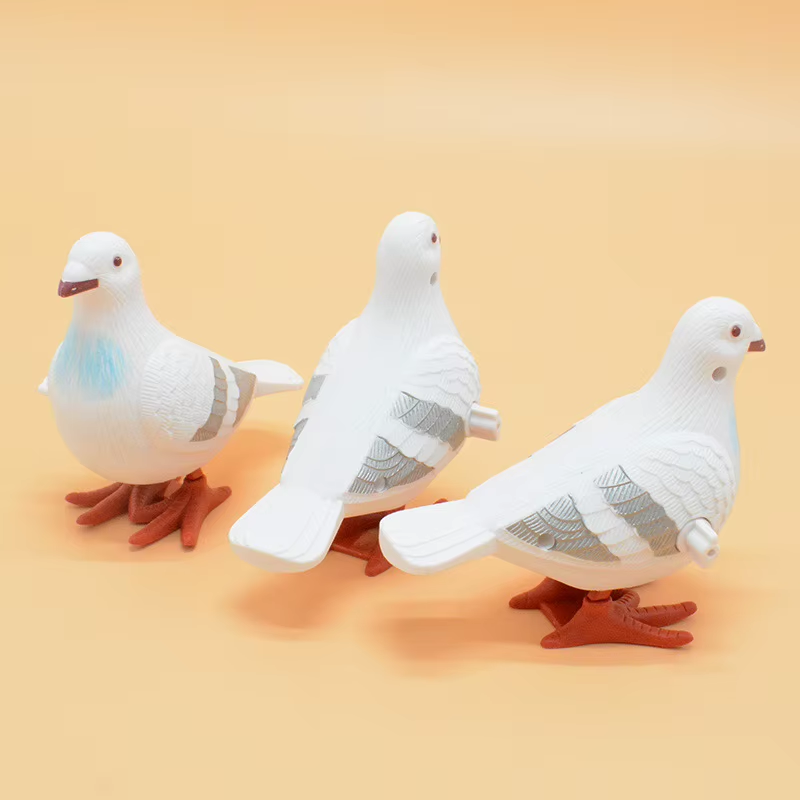 New Kids Clockwork Toy Jumping Pigeon Simulation Animal Cute Winding ...