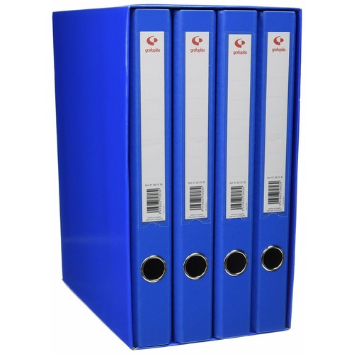 Classeur modulaire Grafoplas Reliure à anneaux x 4 Bleu A4 | eBay