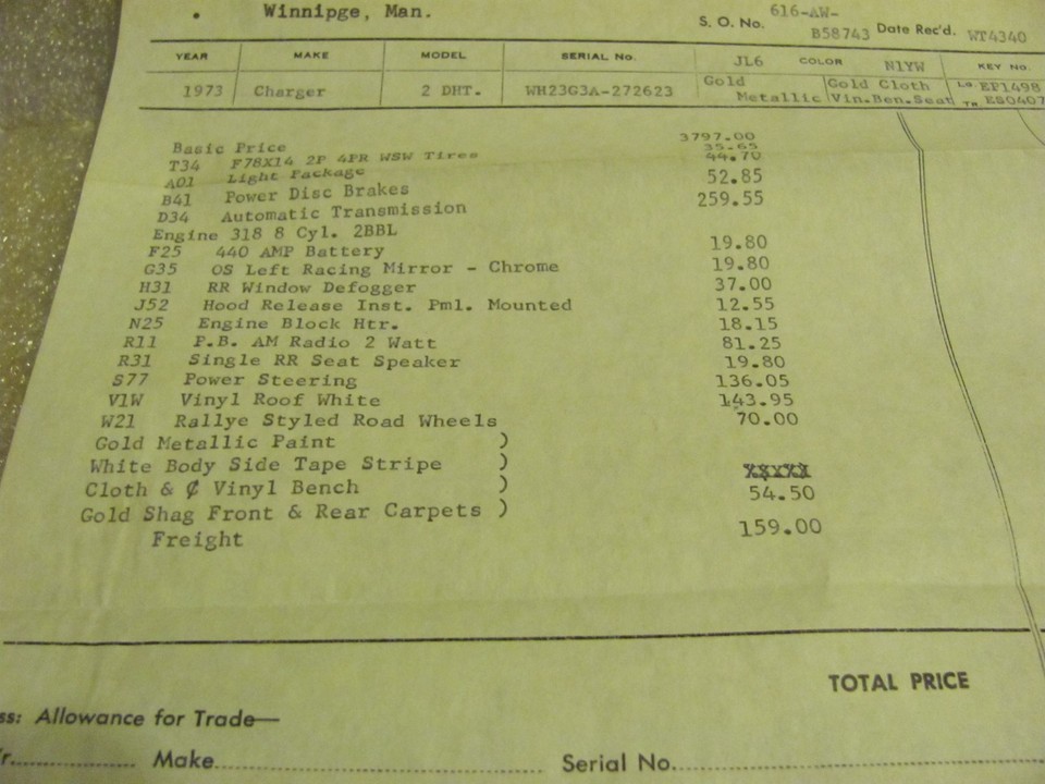 1973 Dodge Charger Owners Operators Manual Package Set Genuine Original ...