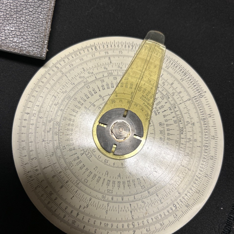 Vintage Circular Slide Ruler In Original Case Copyright 1936 | eBay