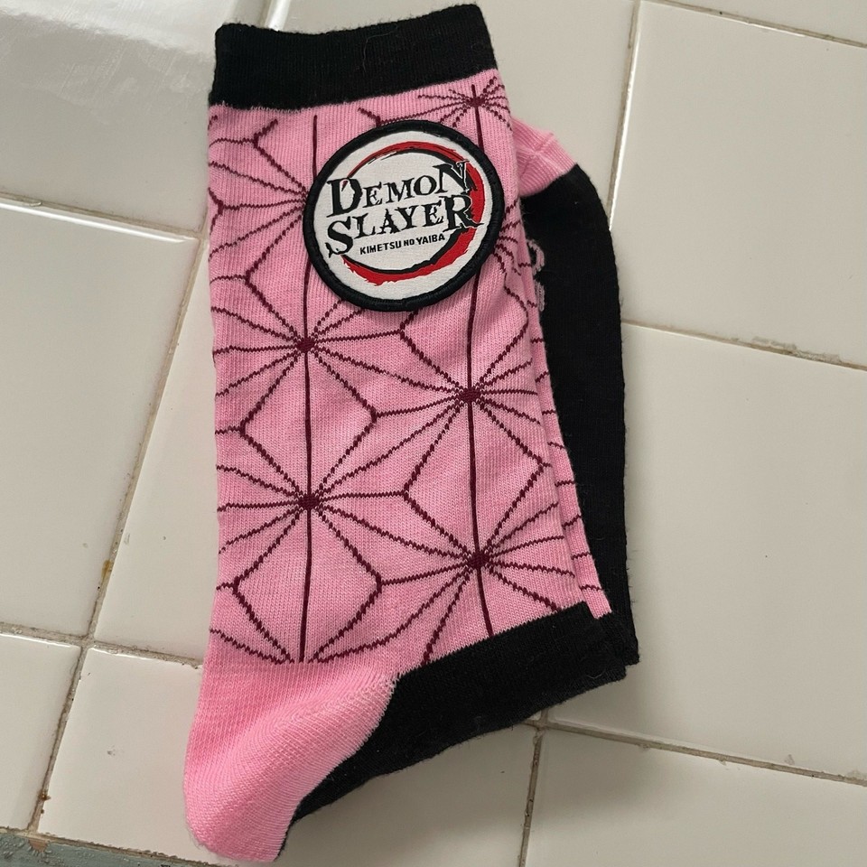 NEW Demon Slayer Nezuko Socks Anime Pink Womens | eBay