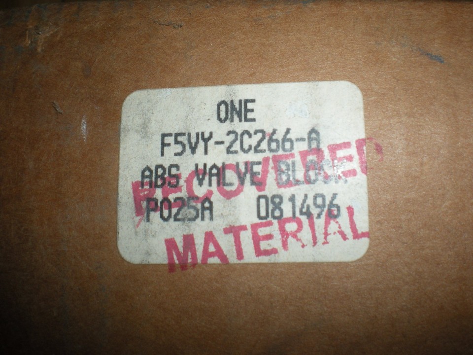NOS 1995 1996 1997 LINCOLN TOWN CAR ABS VALVE BLOCK F5VY-2C266-A | eBay