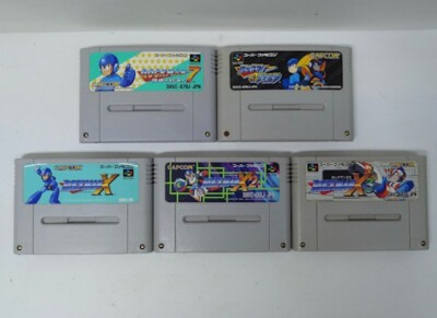 Nintendo Super Famicom Rockman 7 X X2 X3 Forte Megaman set Japan SFC ...
