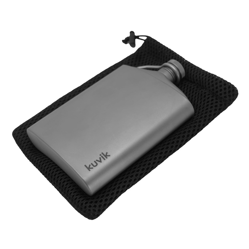 Kuvik Titanium Flask 7.4 oz (220ml) - Ultralight and Compact Flask | eBay