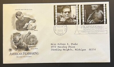 AMERICAN FILMMAKING FEB 25 2003 BEVERLY HILLS CA FIRST DAY COVER (FDC ...