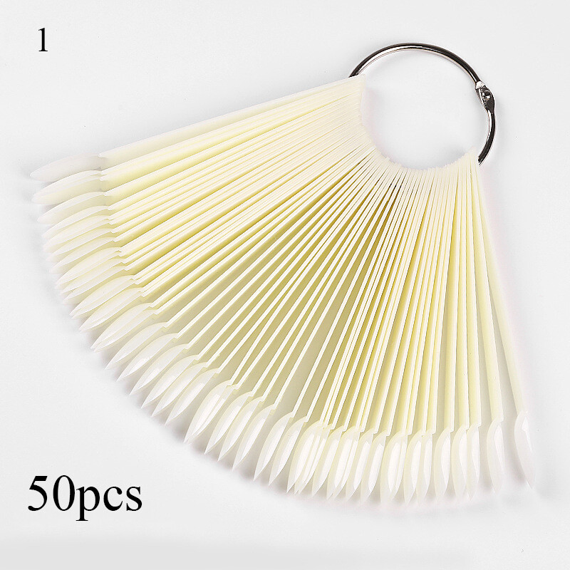 50/40 Pcs False Nail Art Polish Gel Nails Tip Sample Practice Display ...