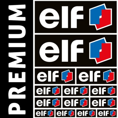 ELF - KIT Decals Stickers Sponsors Car Bike Motorcycle Motocross ATV MX ...