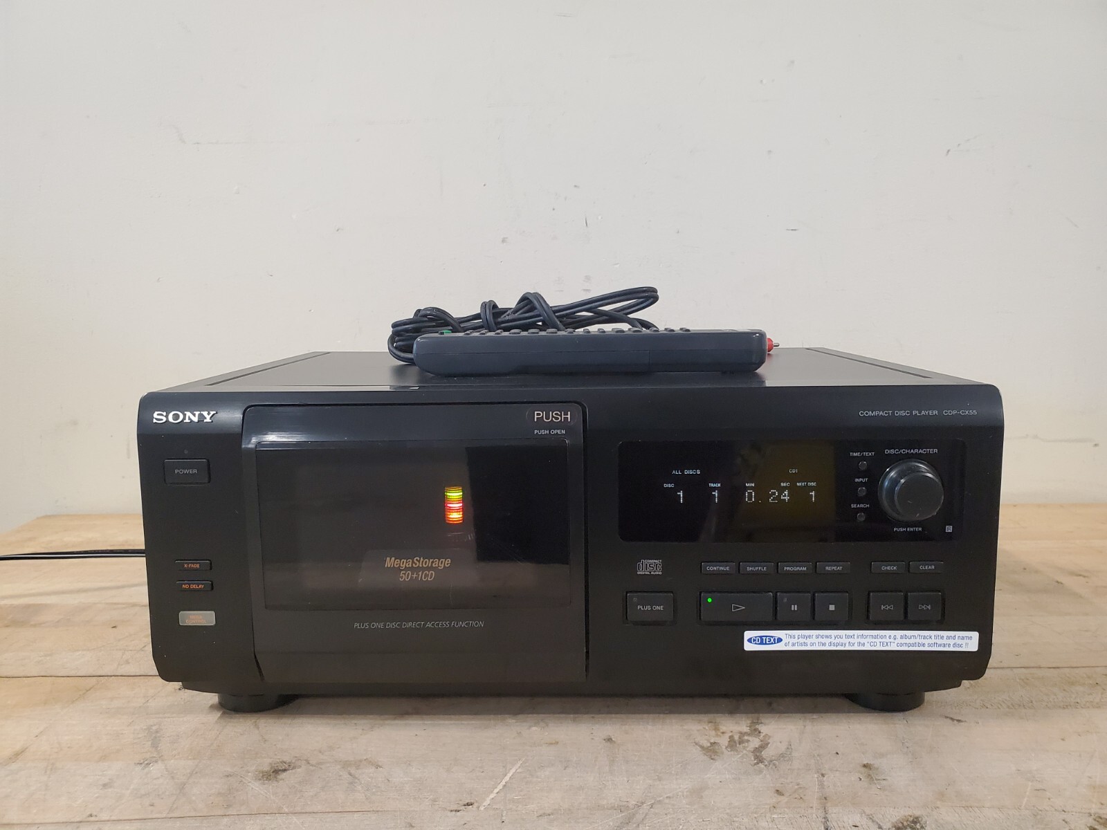 SONY CDP-CX55 50+1, Compact Disc Player W Box & Remote - Tested Working ...