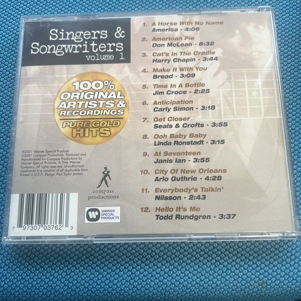 Singers and Songwriter: Vol. 1, 1977-1980 - Audio CD By America - VERY ...