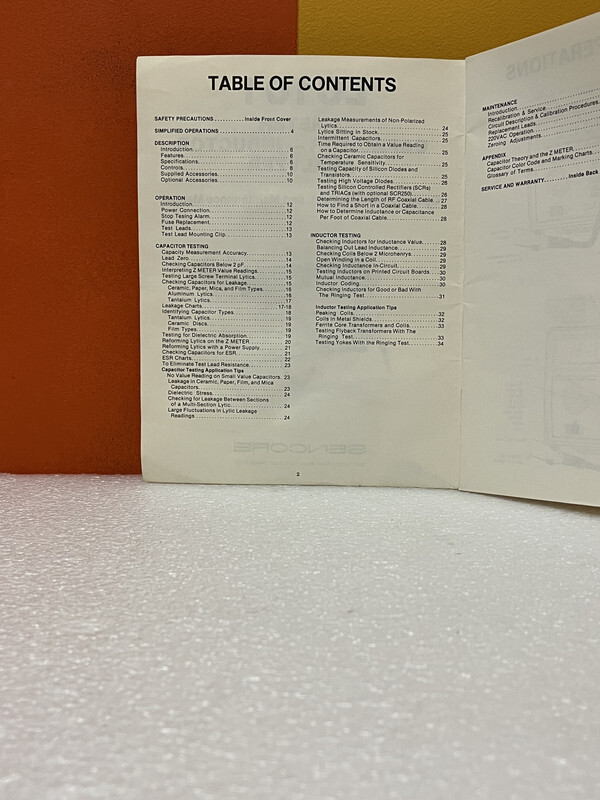Sencore LC 101 Z Meter Capacitor-Inductor Analyzer Operation ...