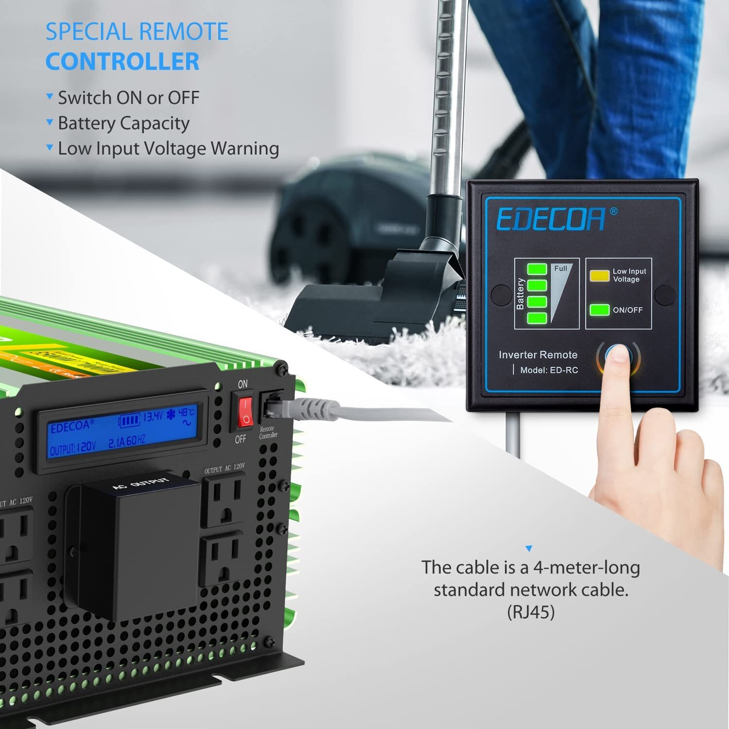 EDECOA 3500W 12V Pure Sine Wave Power Inverter for sale online | eBay