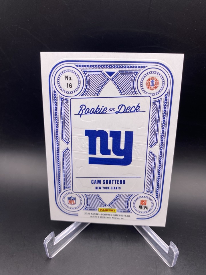 2025 Donruss Elite Can Skattebo RC Rookie On Deck /799 New York Giants ...