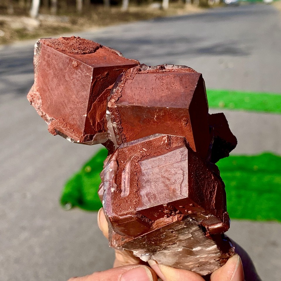 303G Rare Special Cube Chocolate Calcite Crystal Mineral Sample | eBay
