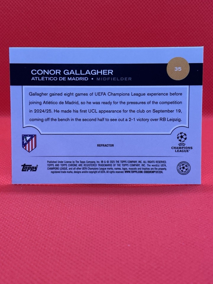 Topps Champions League Chrome 2025 No. 35 Connor Gallagher Refractor | eBay