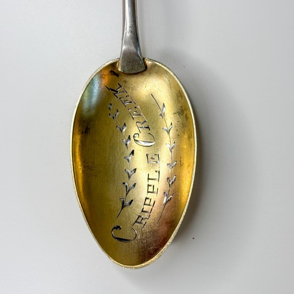 + CRIPPLE CREEK SPOON MINER'S PICKAXE SOLID STERLING SILVER 925 ...