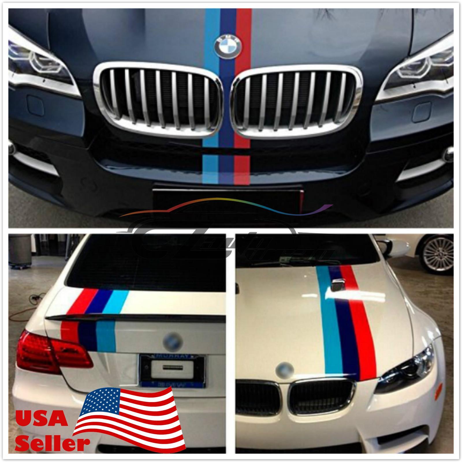 6"x59" M Performance Racing Stripe Car Sticker Decal Exterior Hood Roof ...