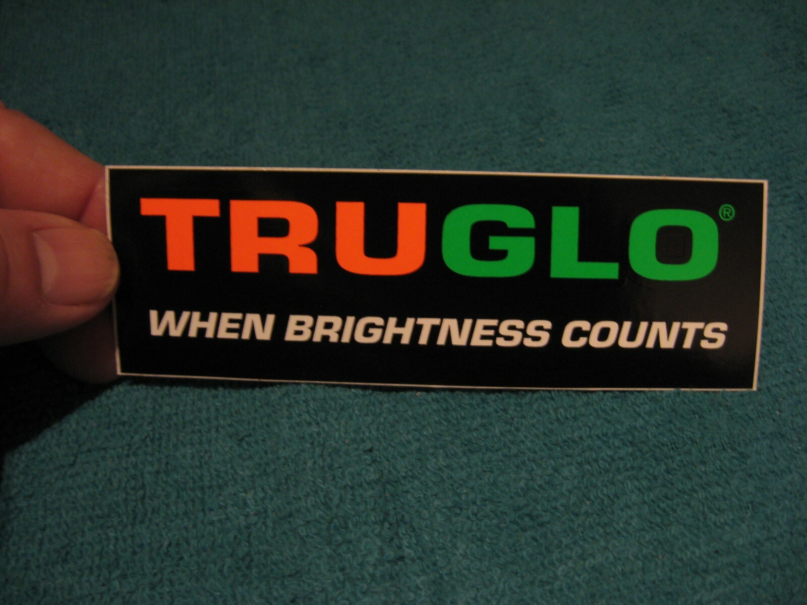 TruGlo Logo Decal 4 3/4" x 1 1/2" "When Brightness Counts" Surface ...