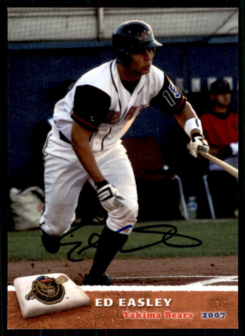 2007 Grandstand Ed Easley IP Signed Auto Yakima Bears #15 | eBay