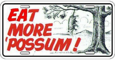 Signs 4 Fun Slpo Eat More 'Possum, License Plate | eBay