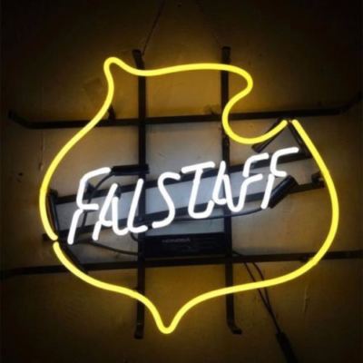Falstaff Neon Sign Light Beer Bar Pub Wall Hanging Handcraft Visual Art ...