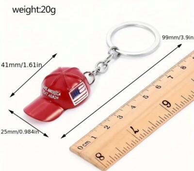 Lot 5 Donald Trump Keychain Maga Hat American Flag Design USA Seller ...