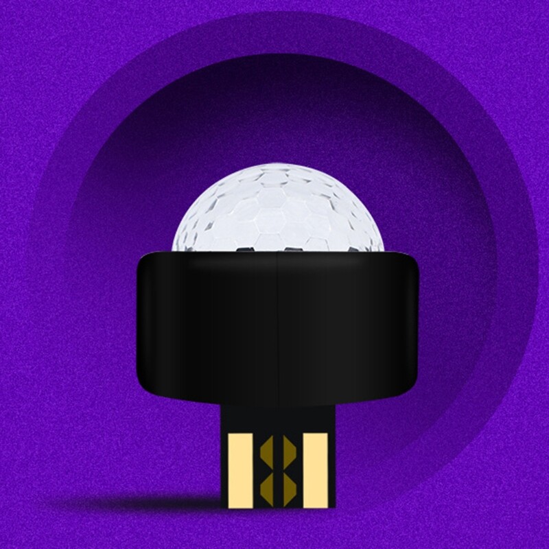 USB LED Car Interior Atmosphere Lights Plug-in 5V Light Mini Ambient ...