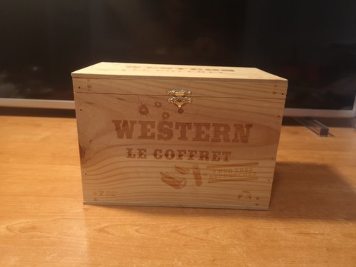 Western wooden box set legno OOP rare Wayne Hoffman McQueen Mitchum ...