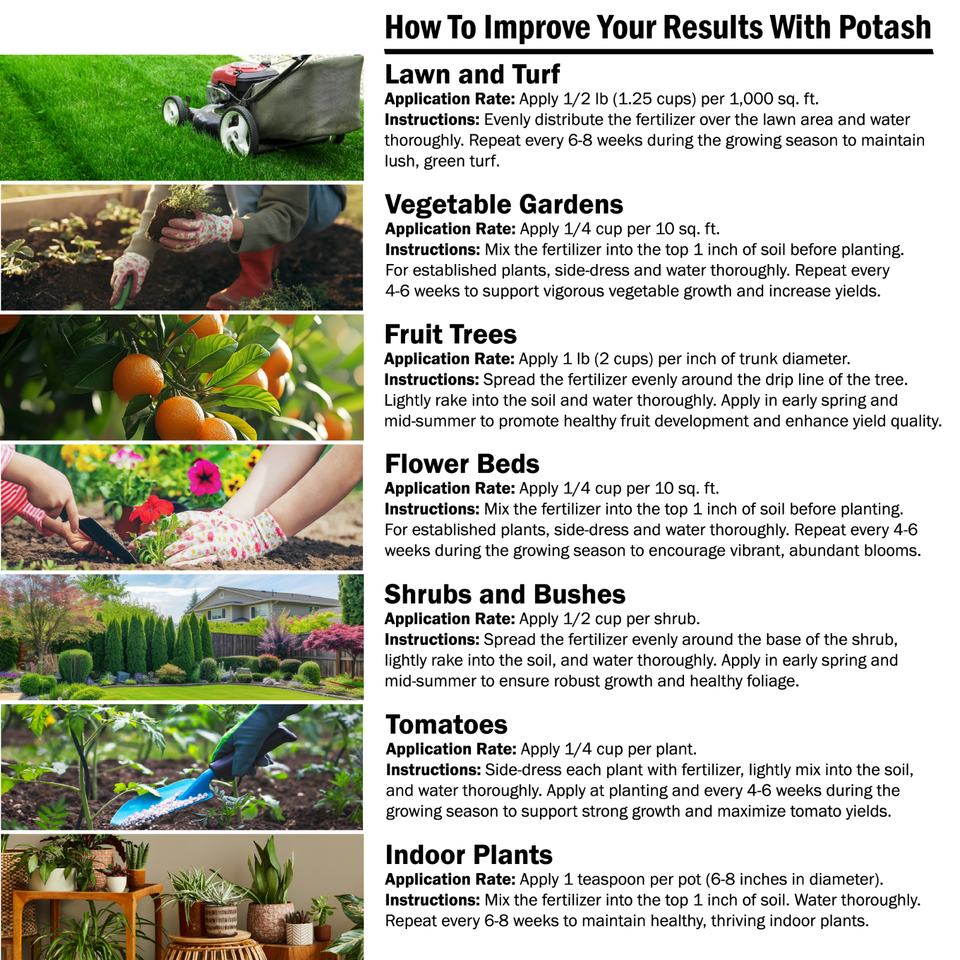 Potash 0-0-60 Fertilizer, High Potassium Fertilizer, Ideal Plant Food ...