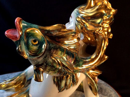 Lg Art Deco MERMAID Porc Statue by X Lenci Artist Bertolotti Signed ...