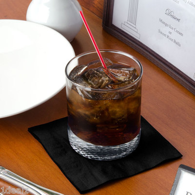 Black Cocktail Bar Beverage Drink Napkin 10x10 2-Ply CASE 1000 + | eBay