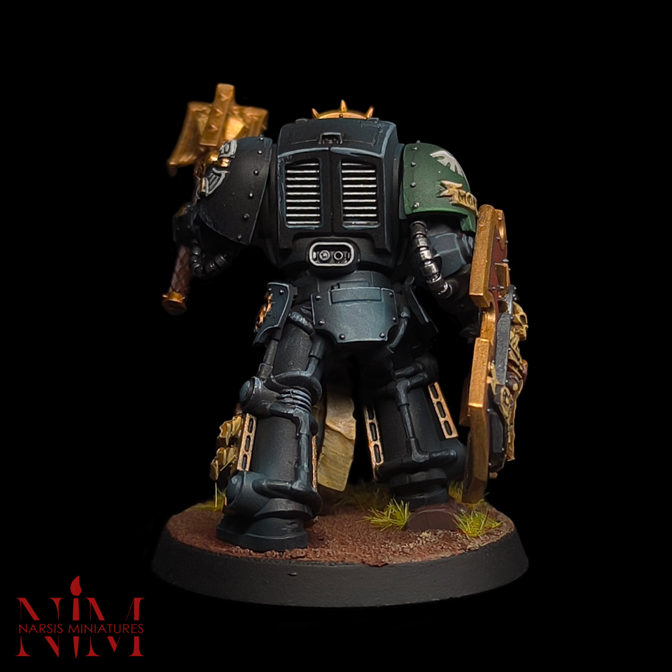 Warhammer 40k painted Dark Angels chaplain in terminator armour | eBay
