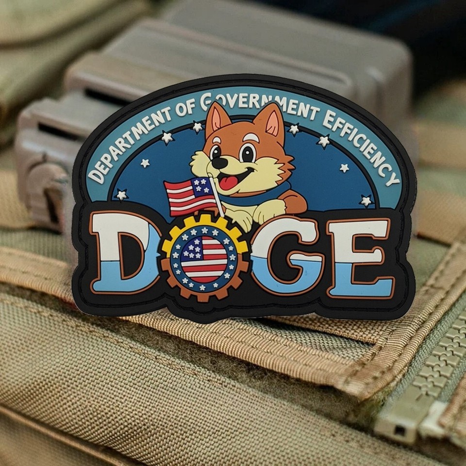 DOGE Trump Elon Musk PVC or Cloth MAGA Hook & Loop Morale Patch USA ...