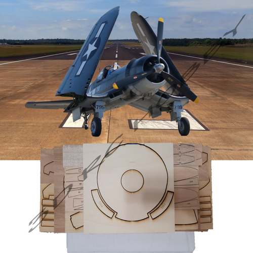 F4U-1 Corsair Folding Wing 93" RC Airplane Laser Cut Balsa Ply Short ...