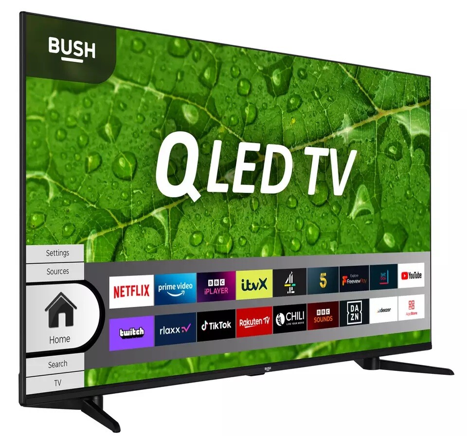 Bush 4K SMART QLED TV QLED43UHDS 43" Ultra HD HDR Freeview Play Dolby ...