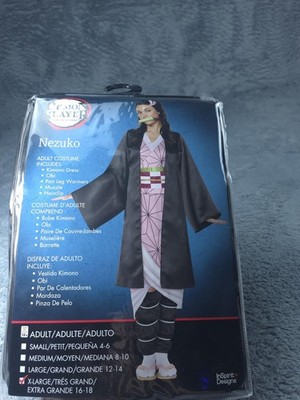 Demon Slayer Nezuko Costume Womens XL Kimono Dress Anime Cosplay Leg ...
