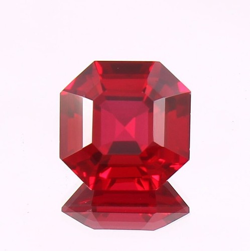 AAA 12 MM Flawless Blood Red Ruby Asscher Cut Loose Gemstone Mozambique ...