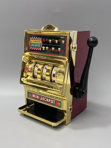 WACO Automatic Jackpot Mini Slot Machine Mechanical Toy Coin Bank Made ...