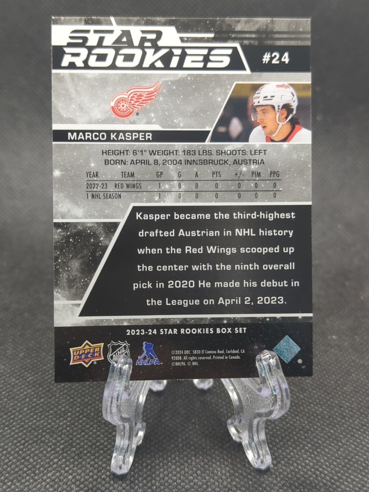 2023-24 Upper Deck NHL Star Rookies #24 Marco Kasper Detroit Red Wings | eBay