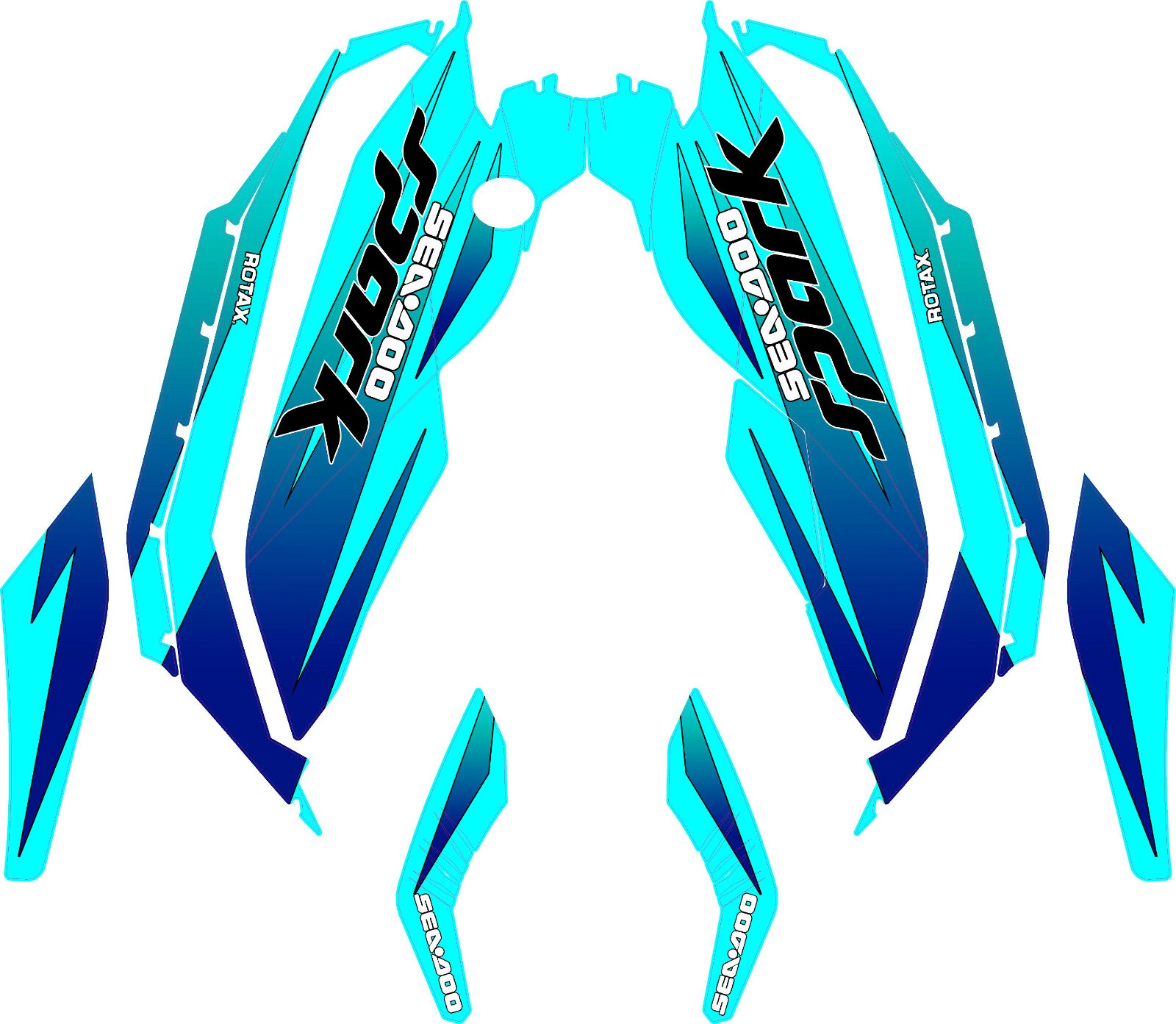 2024+ Graphics Decals Kit Sticker set watercraft vinyl SEADOO SPARK ...