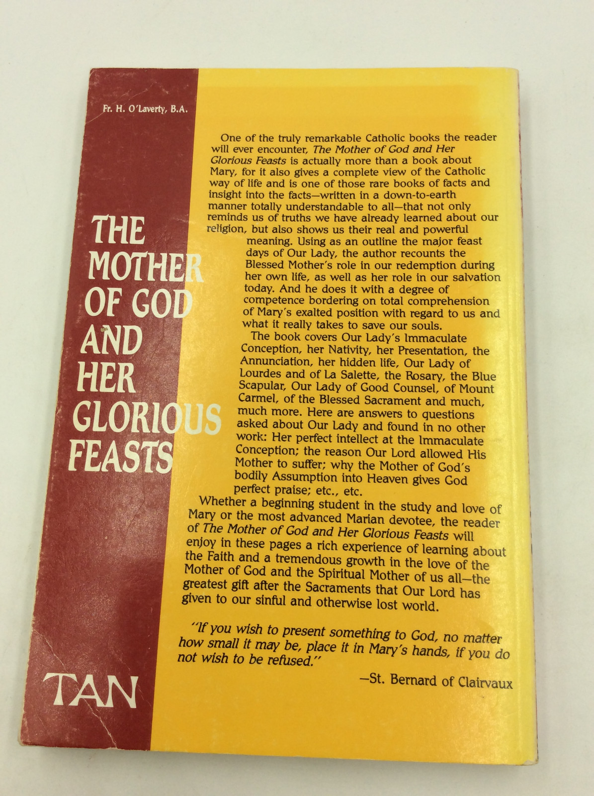 THE MOTHER OF GOD & HER GLORIOUS FEASTS by H. O'Laverty - 1987 ...