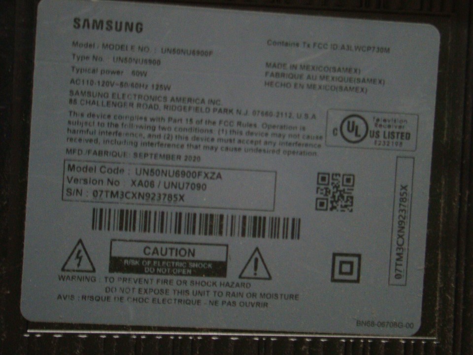 SAMSUNG UN50NU6900F TV PART | eBay