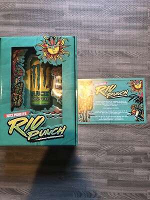 Monster Rio Punch Energy PR Promo Box With Full Can 2024 And Card Insert | eBay