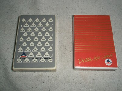 DELTA AIR LINES Playing Cards 2 decks 1980's | eBay