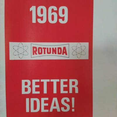 Vtg SC mcm 1969 Rotunda final new product flyer foldout tools intercom ...