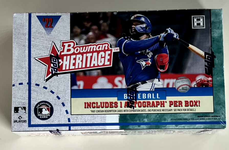 2022 Bowman Heritage Hobby Box - Factory Sealed - 1 Auto - In Hand ...