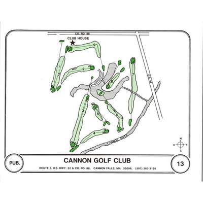 Cannon Golf Club Cannon Falls MN 1989 Golf Course Map SK5 | eBay