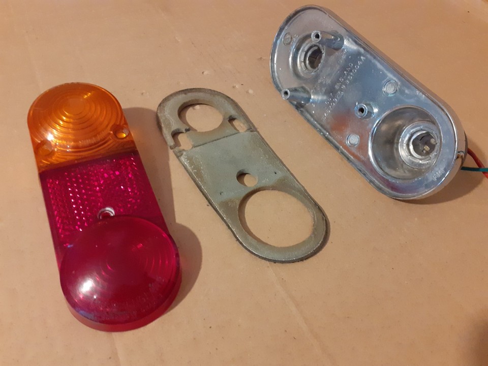 Original classic Mini Lucas L657 rear lights - van, pickup, traveller ...