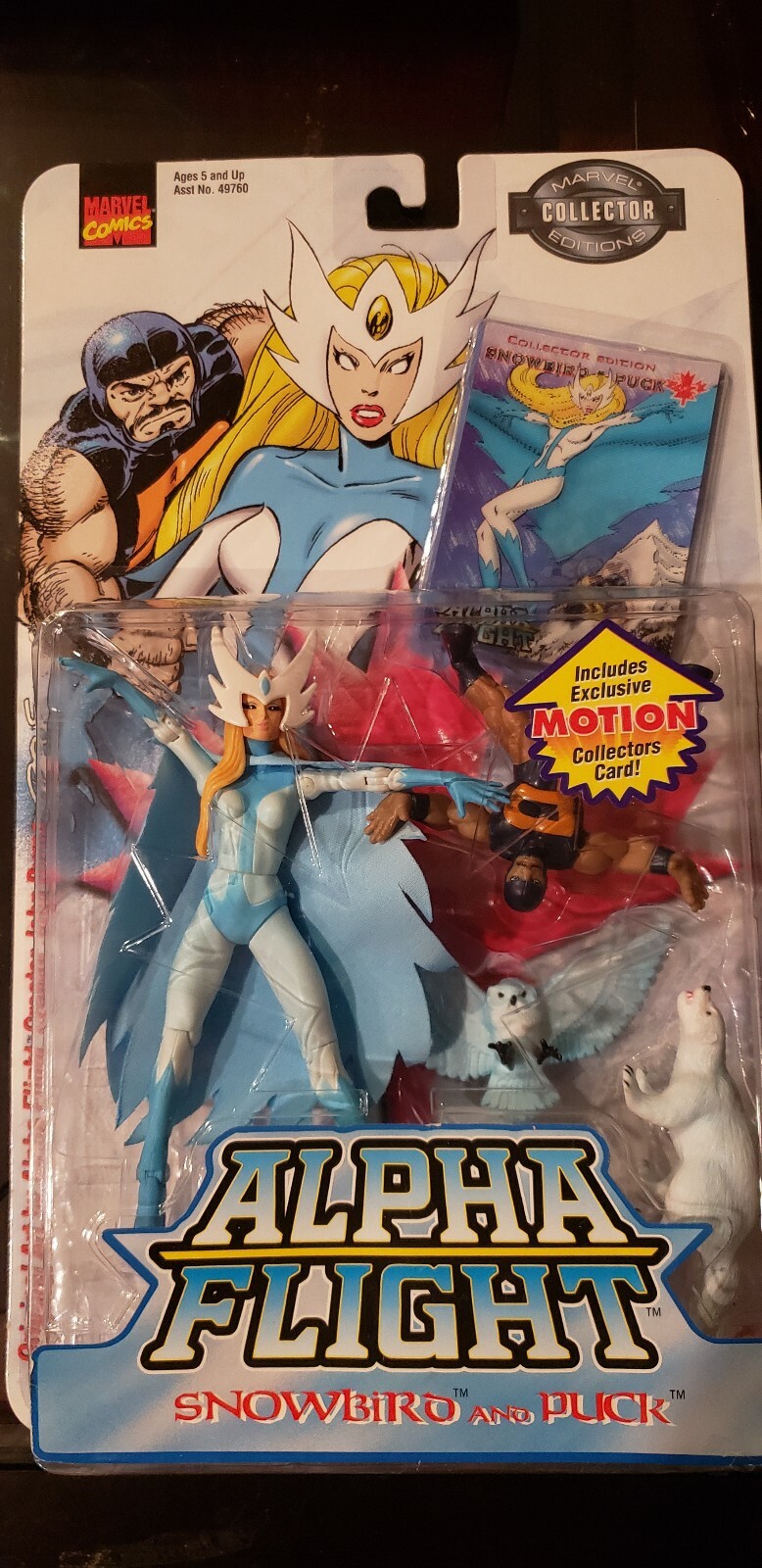 ALPHA FLIGHT SNOWBIRD & PUCK - 1999 VINTAGE ACTION FIGURE TOY NIB ...