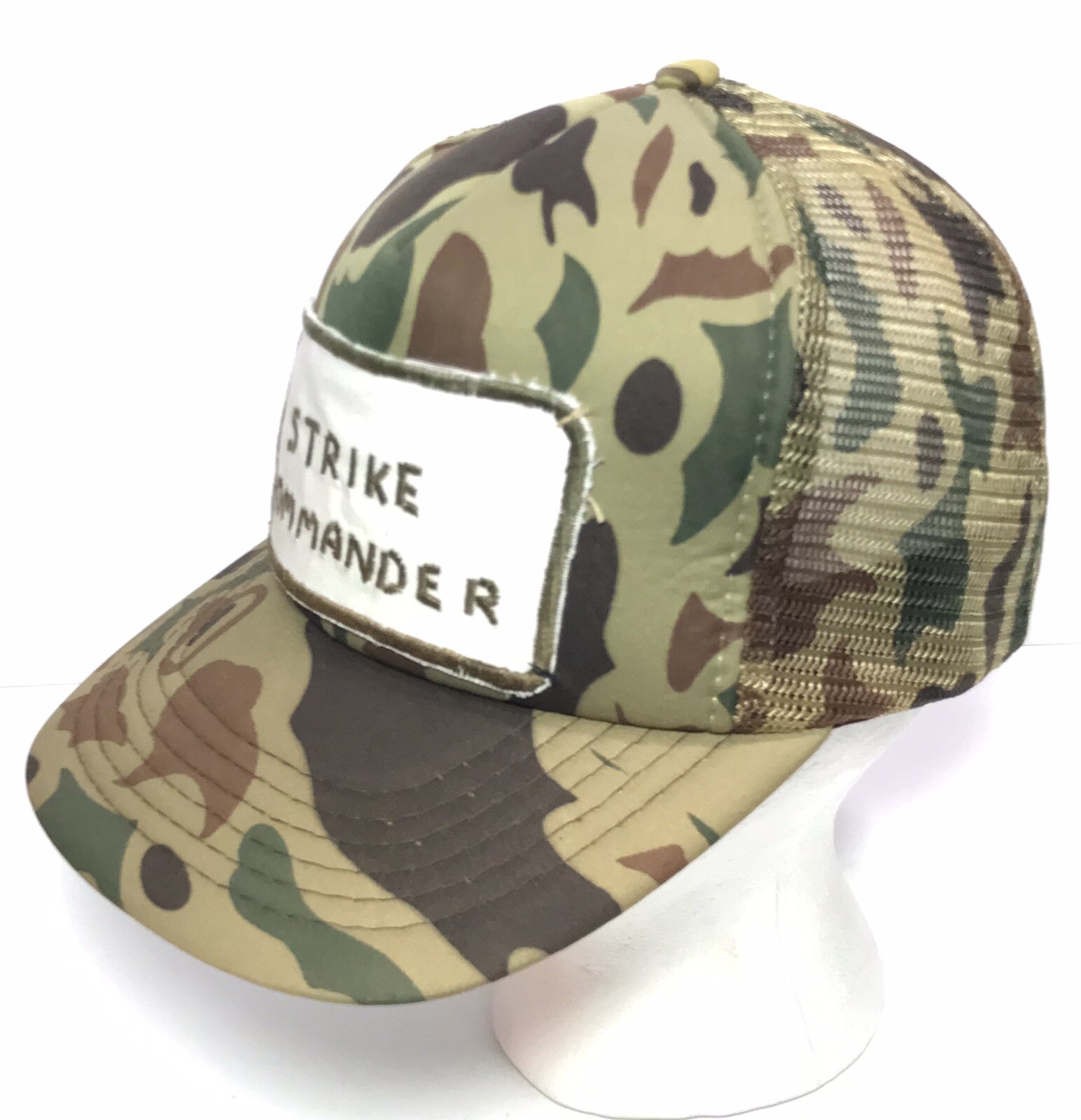 Vintage Camo Strike Commander Snapback hat adjustable - Gem